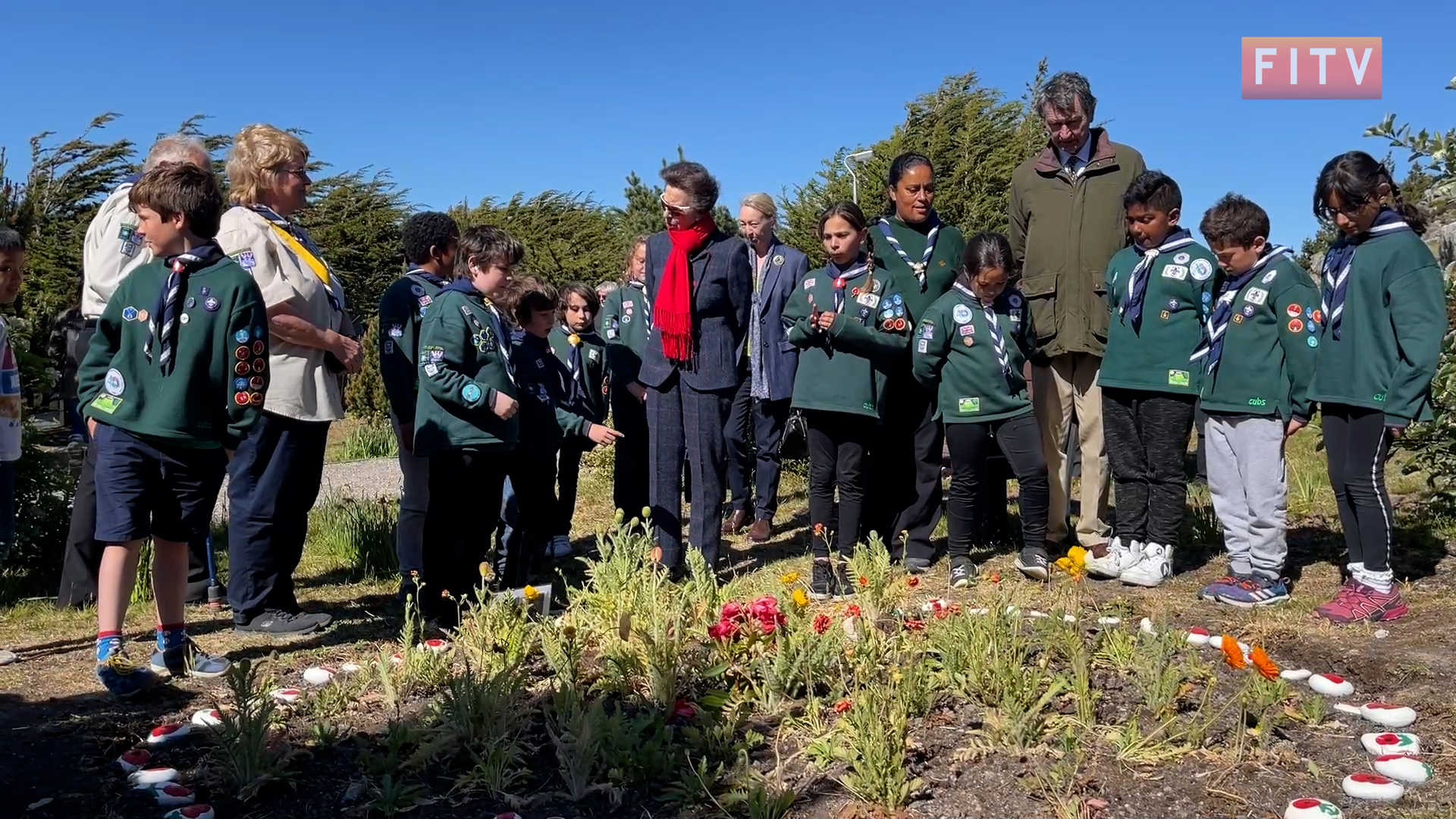 HRH Princess Anne Plants Tree for the Queen’s Green Canopy at Memorial ...
